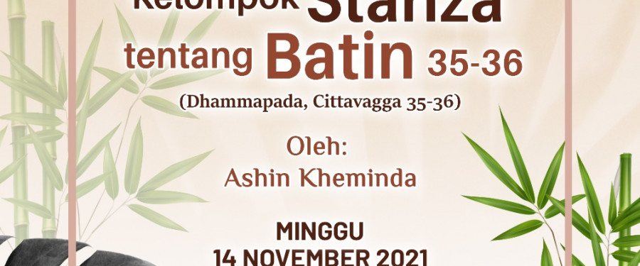 Dhammapada Syair 35-36 - Dhammavihārī Buddhist Studies